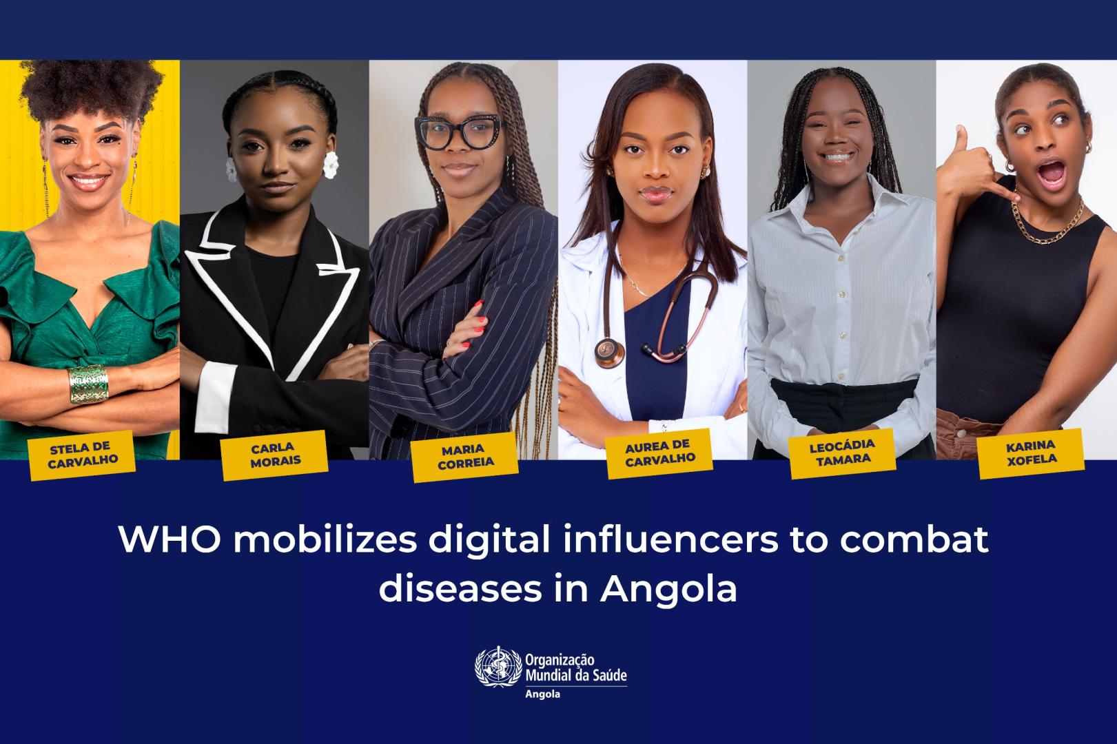 WHO mobilizes digital influencers to combat diseases in Angola | WHO | Regional Office for Africa